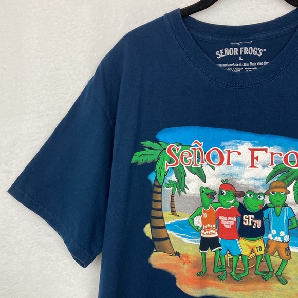 Senor Frogs | Shirts | Seor Frogs Bar Cancun Graphic Tshirt Sz Large ...